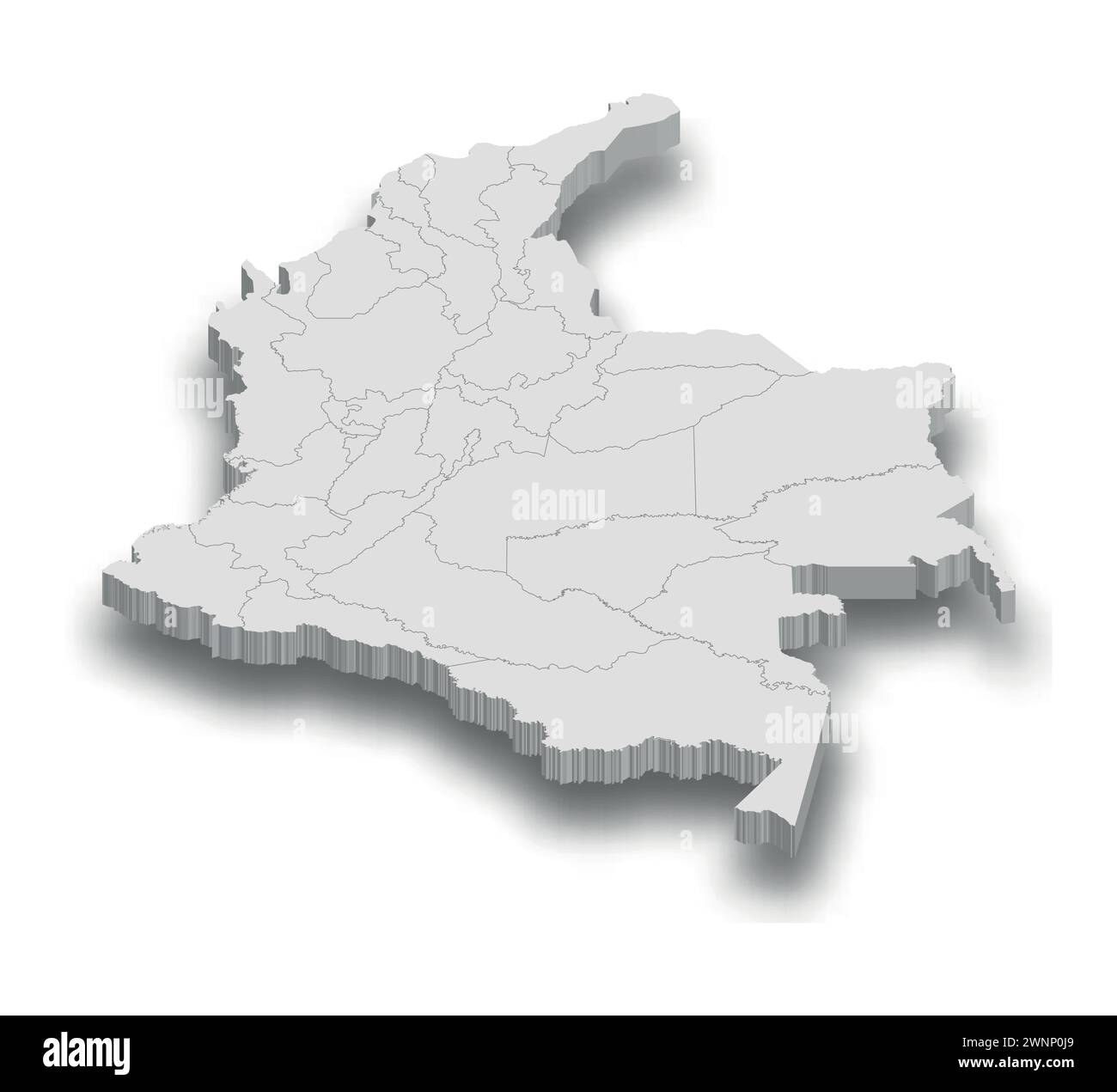Mapa de las regiones de colombia immagini e fotografie stock ad alta ...