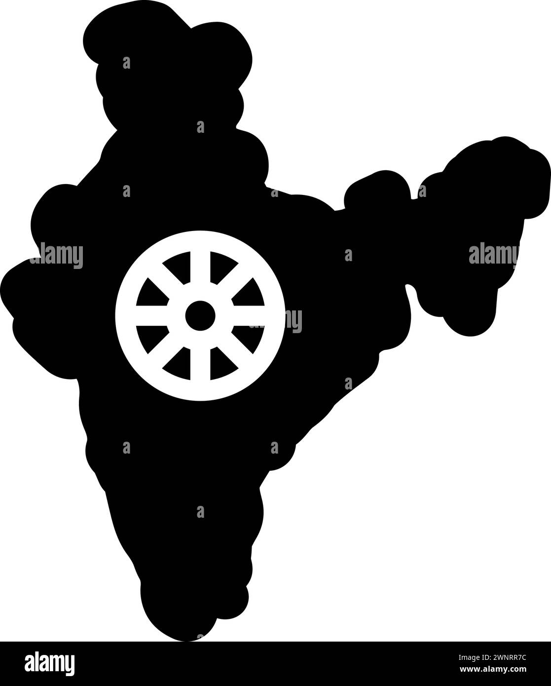 Mapa político de la india Foto e Immagini Stock in Bianco e Nero - Alamy