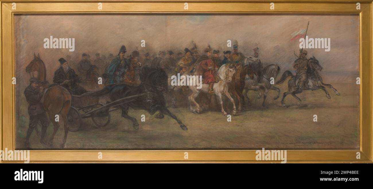 Studio al dipinto "i nostri pittori di battaglie"; Tami, Czes Aw (1862 ...