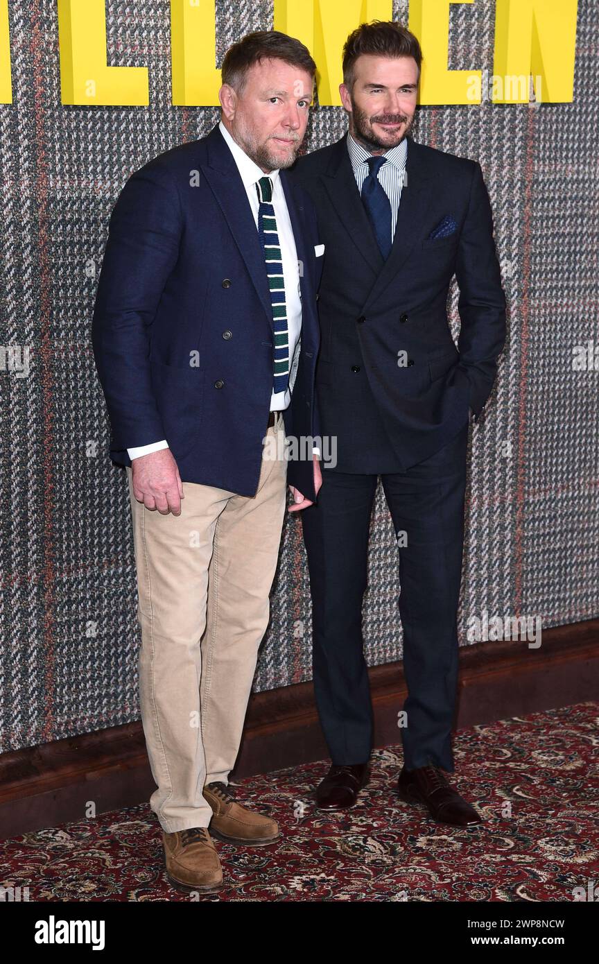 Guy Ritchie e David Beckham bei der Premiere der Netflix-serie The ...