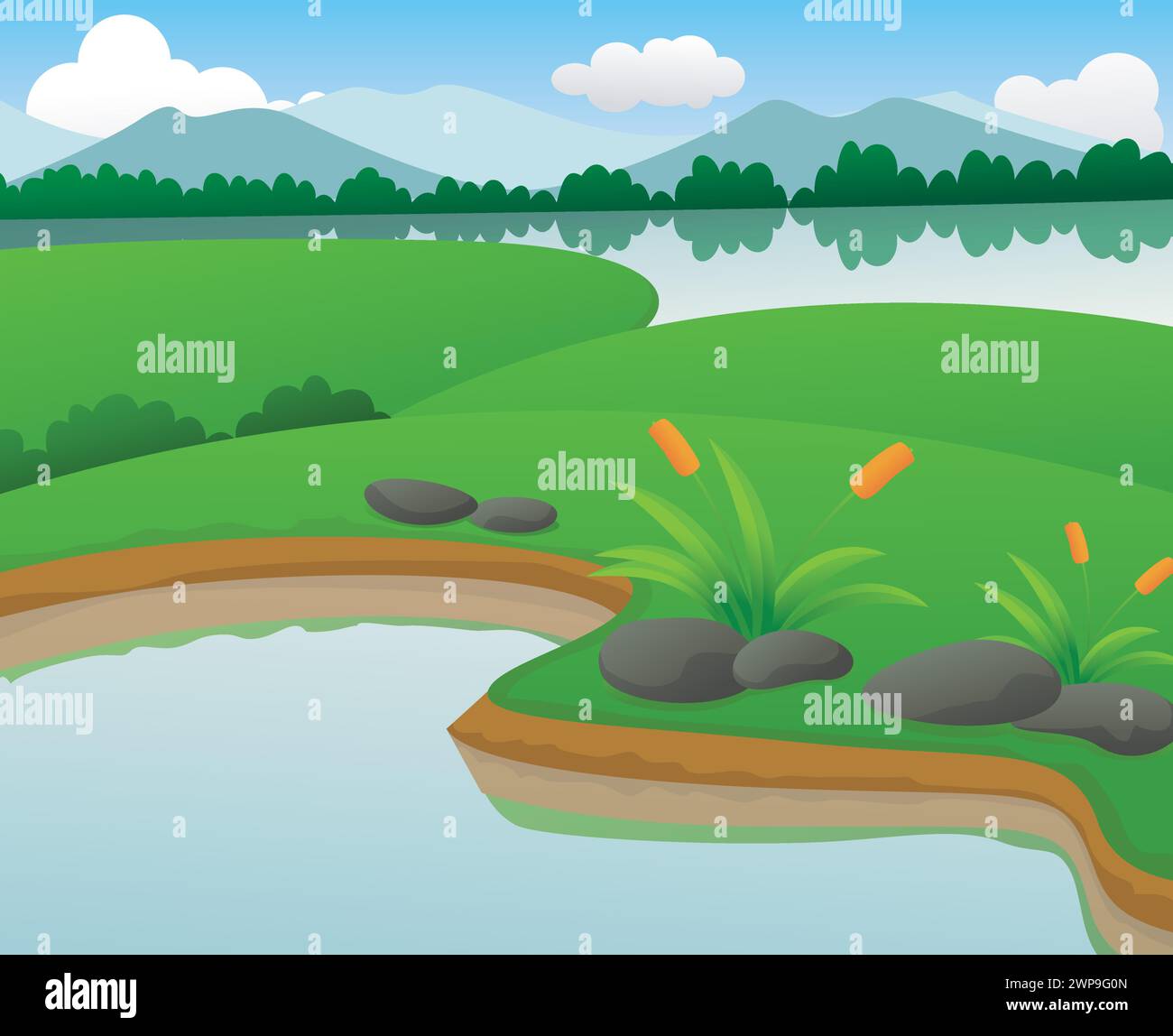 Lago del paradiso Immagini Vettoriali Stock - Alamy