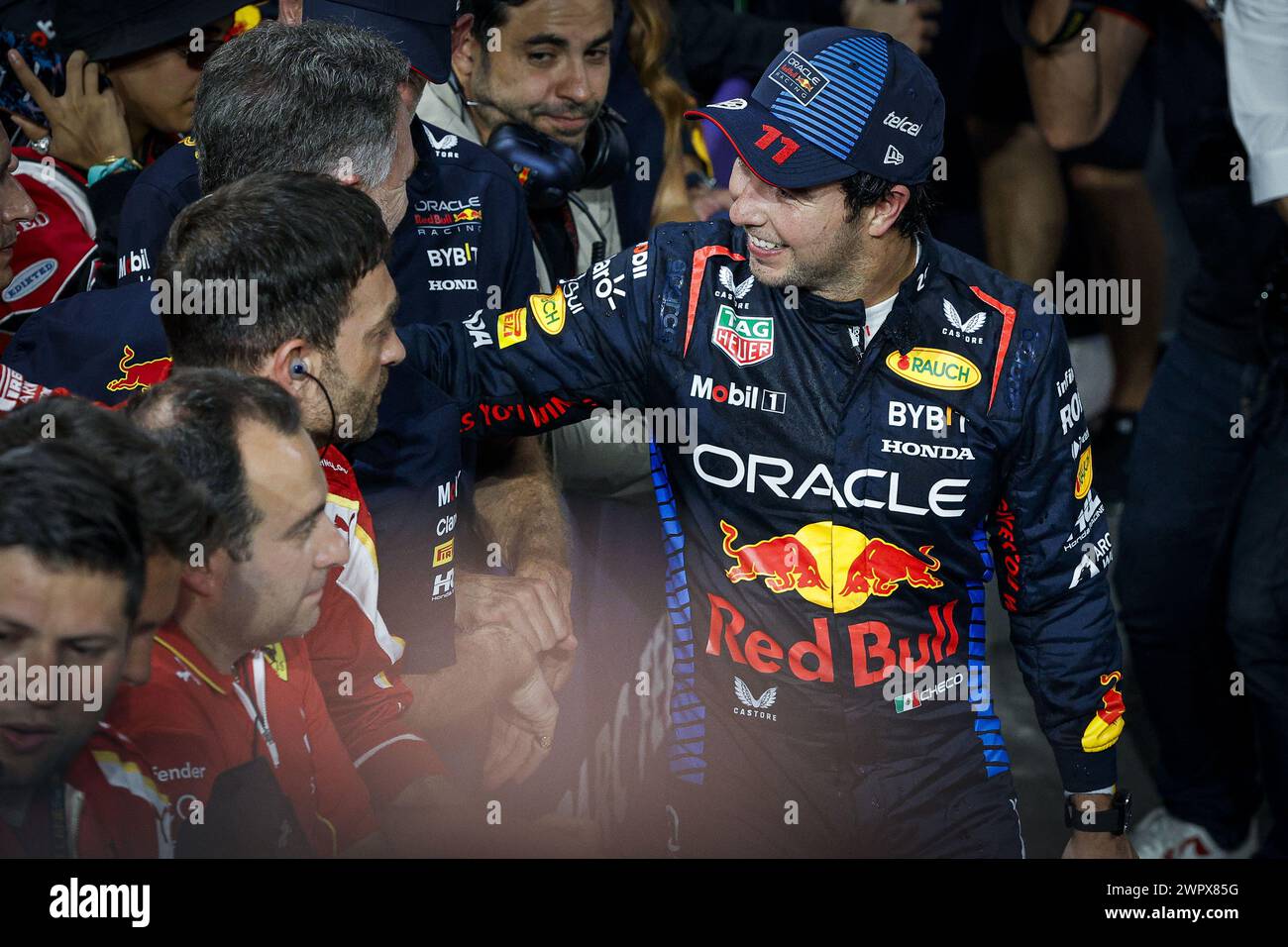PEREZ Sergio (mex), Red Bull Racing RB20, ritratto durante la Formula 1 ...
