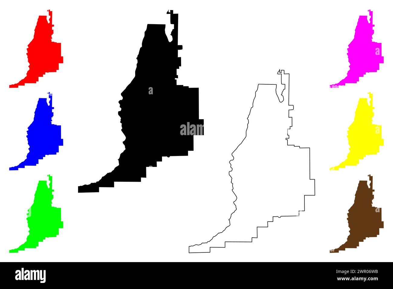 Kelowna mappa della columbia britannica Immagini Vettoriali Stock - Alamy