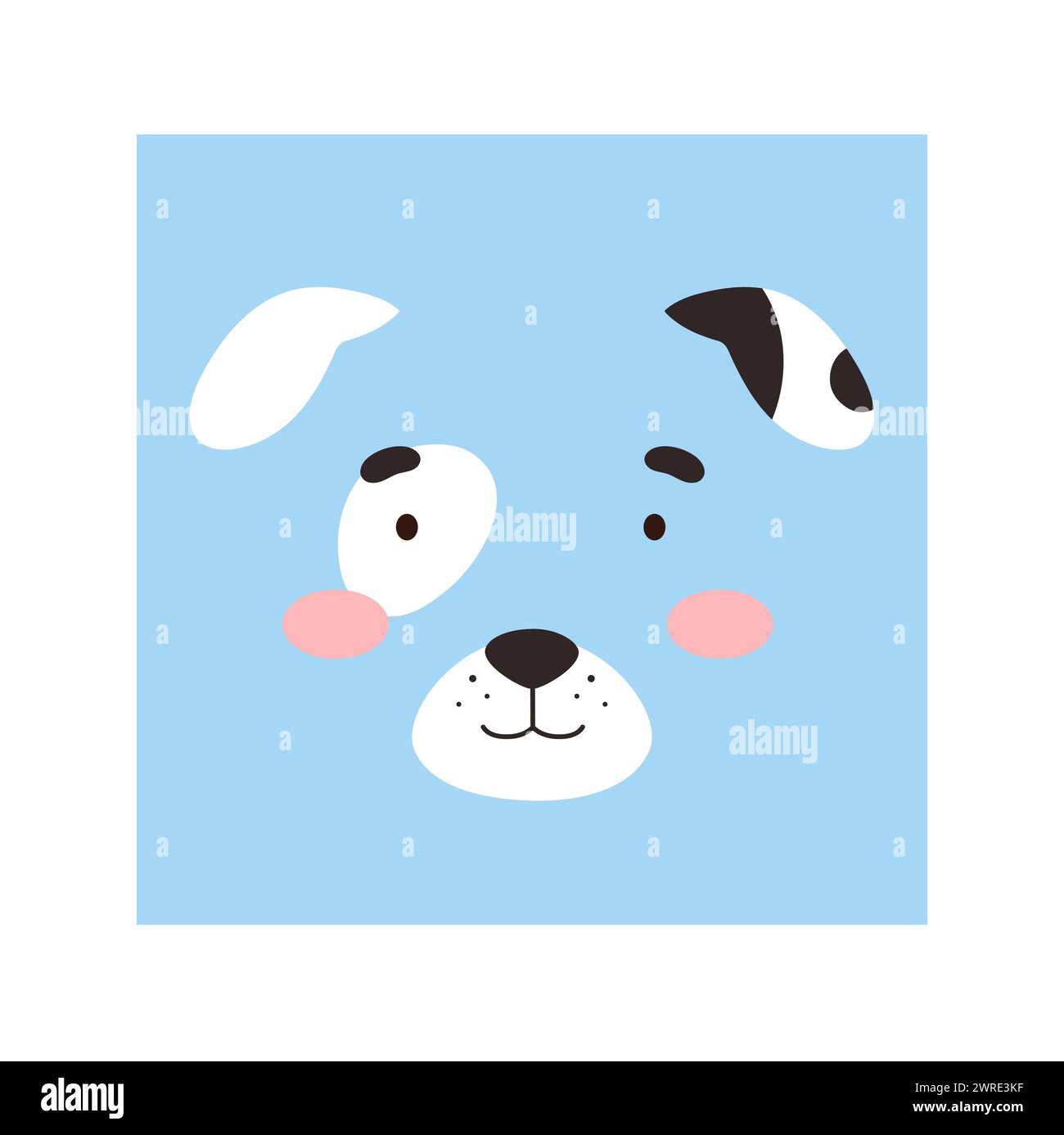 Cute black kawaii emoticon face Immagini Vettoriali Stock - Alamy