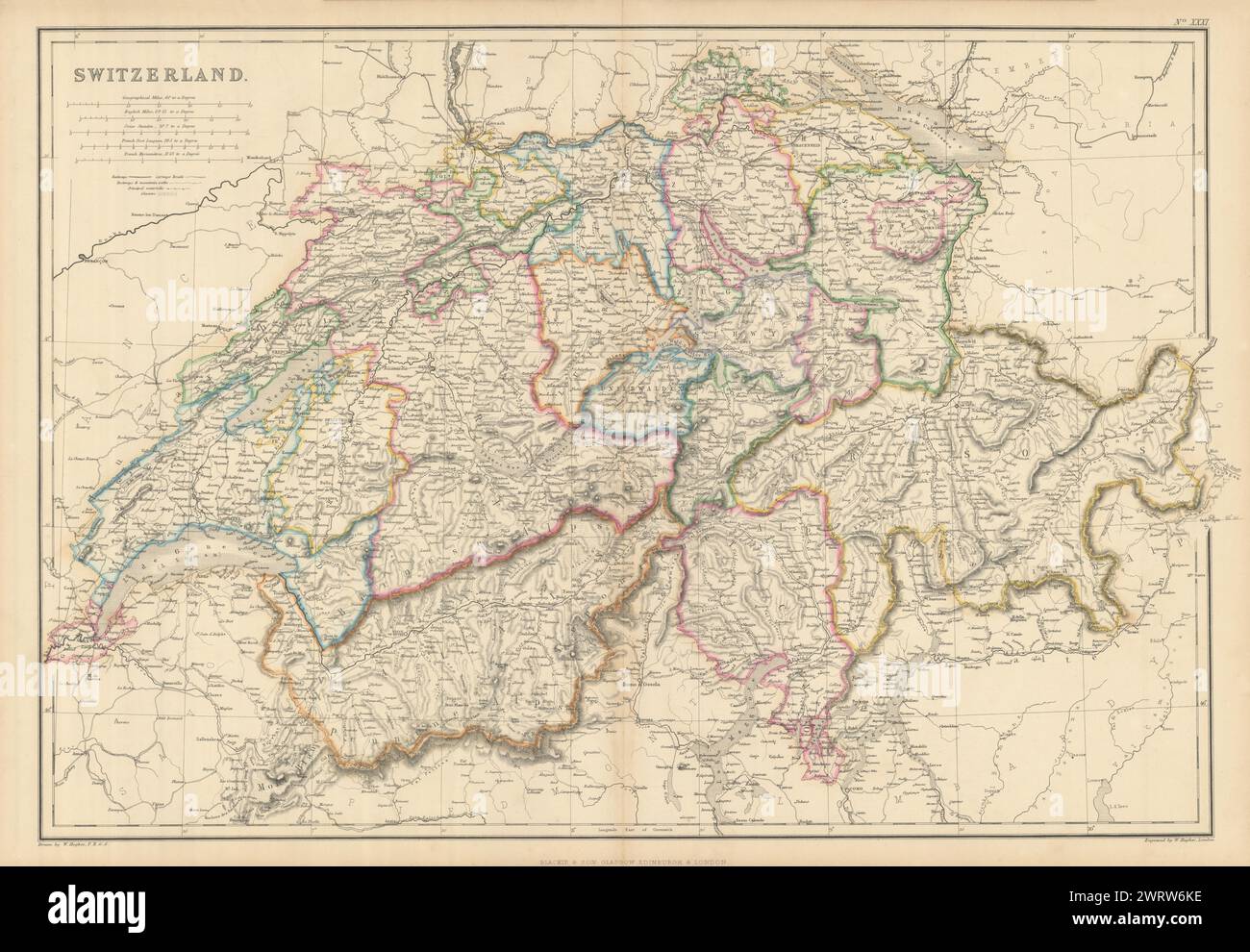 Mappa dei cantoni della svizzera immagini e fotografie stock ad alta ...