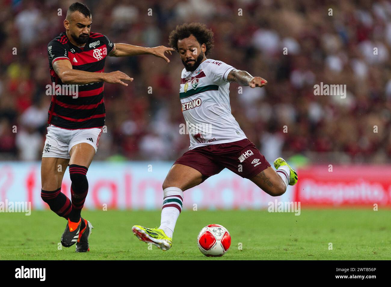 RIO DE JANEIRO, BRASILE - 16 MARZO: MARCELO di Fluminense e FABRICIO ...