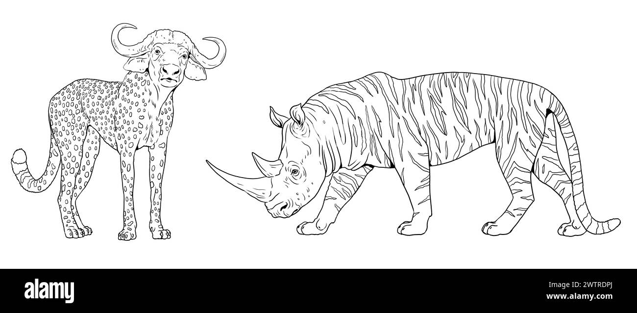 Cartoon fantasy creature coloring immagini e fotografie stock ad alta ...