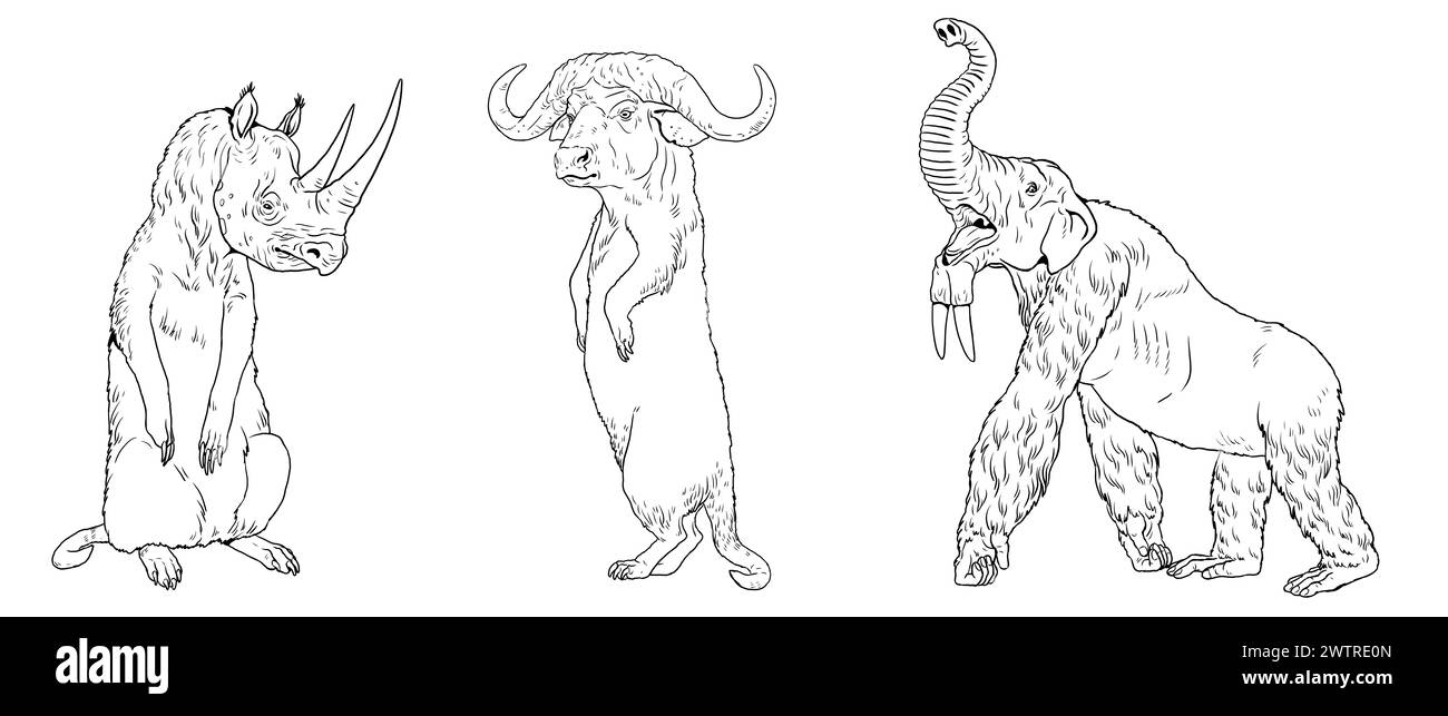 Pagina da colorare con i mutanti animali. Libro da colorare con ...