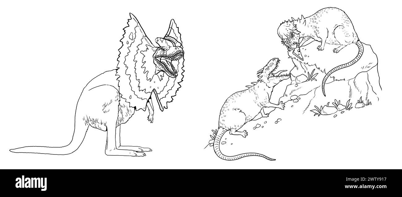 Cartoon fantasy creature coloring immagini e fotografie stock ad alta ...