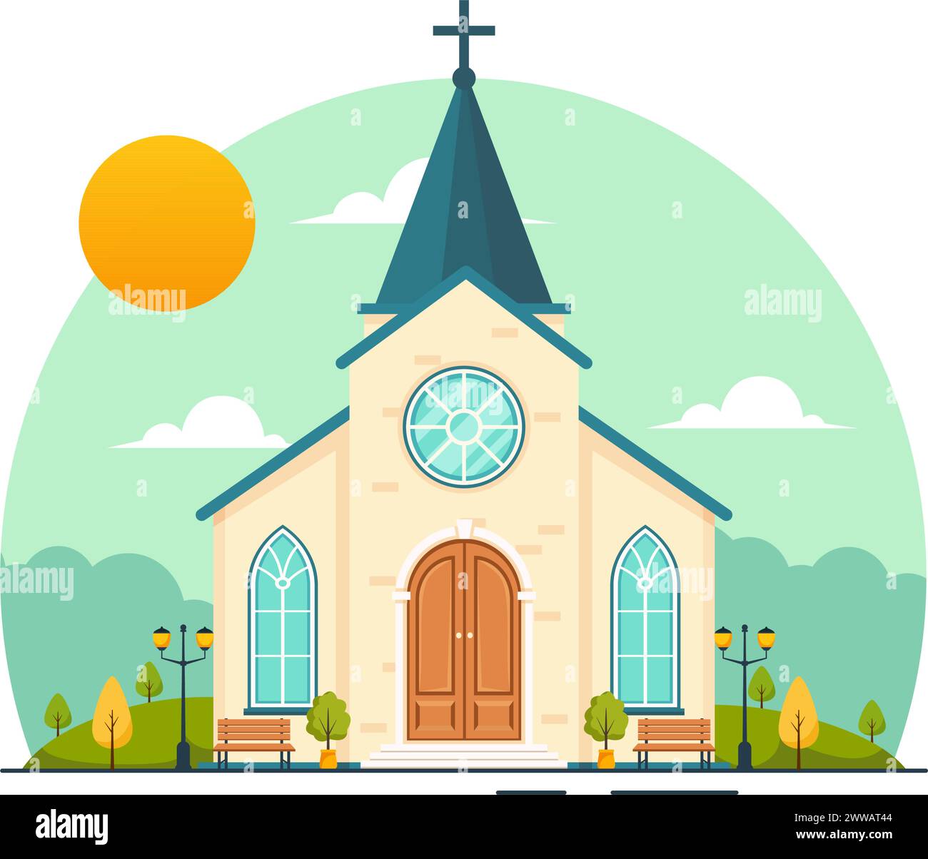 Chiese architettura religiosa Immagini Vettoriali Stock - Alamy