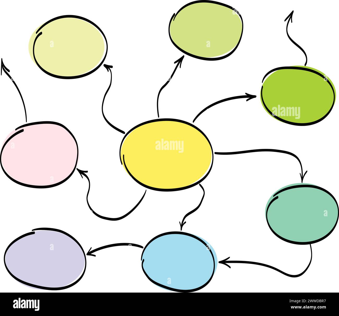 Blank flowchart mind map network Immagini Vettoriali Stock - Alamy