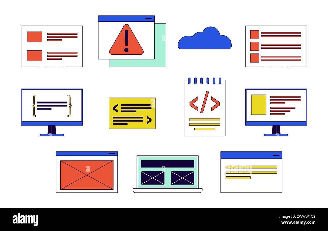 Software programming language icons Immagini senza sfondo e Foto Stock ...
