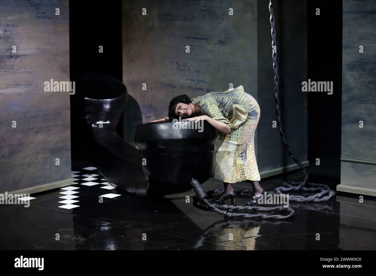 Constanze Becker während der Fotoprobe für das Stück Malina im Berliner Ensemble, Neues Haus, 25 ...