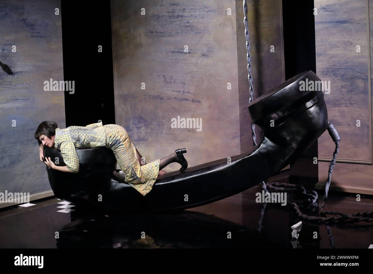 Constanze Becker während der Fotoprobe für das Stück Malina im Berliner Ensemble, Neues Haus, 25 ...