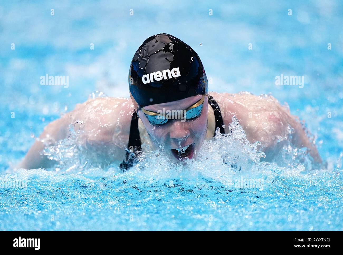 Laura Stephens in azione durante la farfalla femminile 200m il primo ...