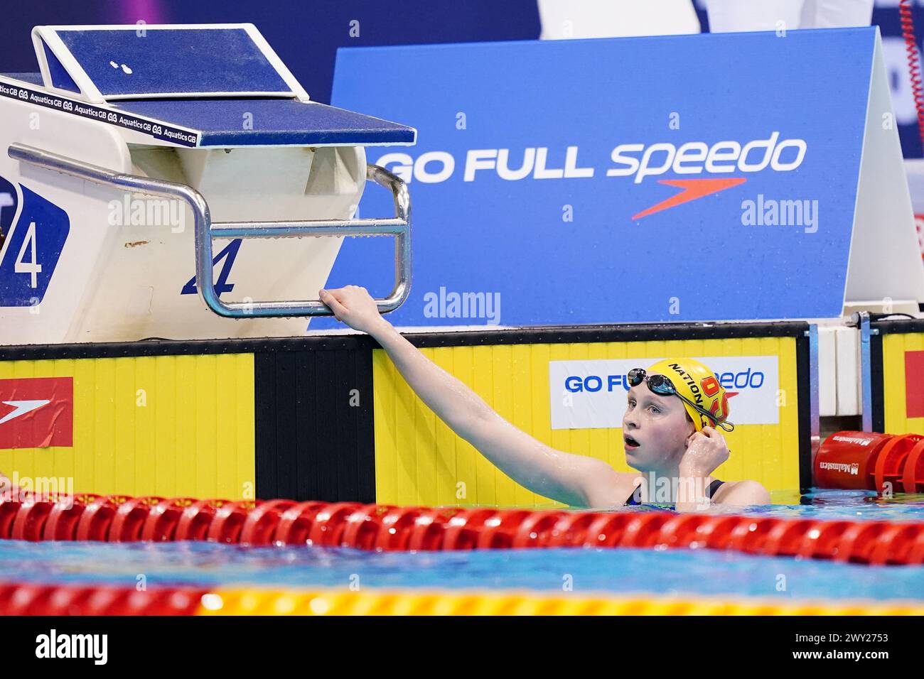 Amelie Blocksidge dopo aver vinto il Women's 1500m Freestyle il secondo ...