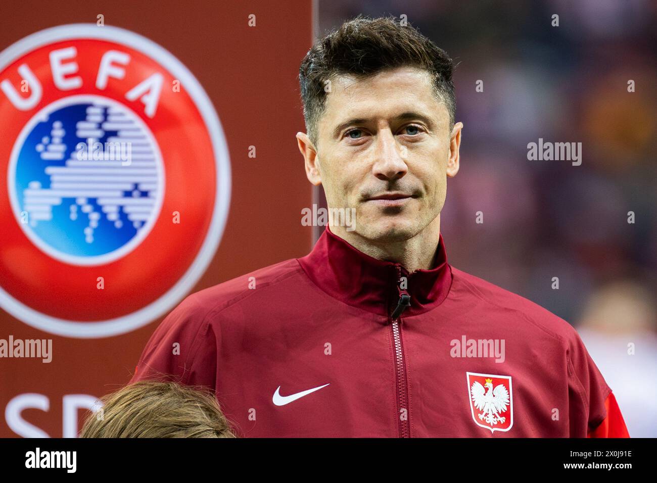VARSAVIA, POLONIA - 21 MARZO 2024: Partita di calcio di qualificazione ...