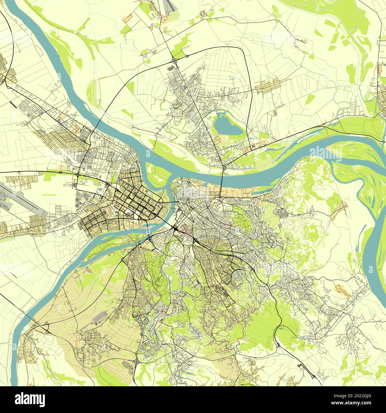 Mappa della città di belgrado Immagini Vettoriali Stock - Alamy