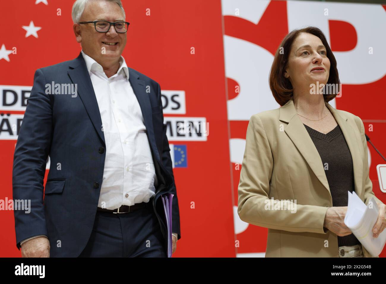 SPD Pressekonferenz mit Katarina Barley und Nicolas Schmit zur ...