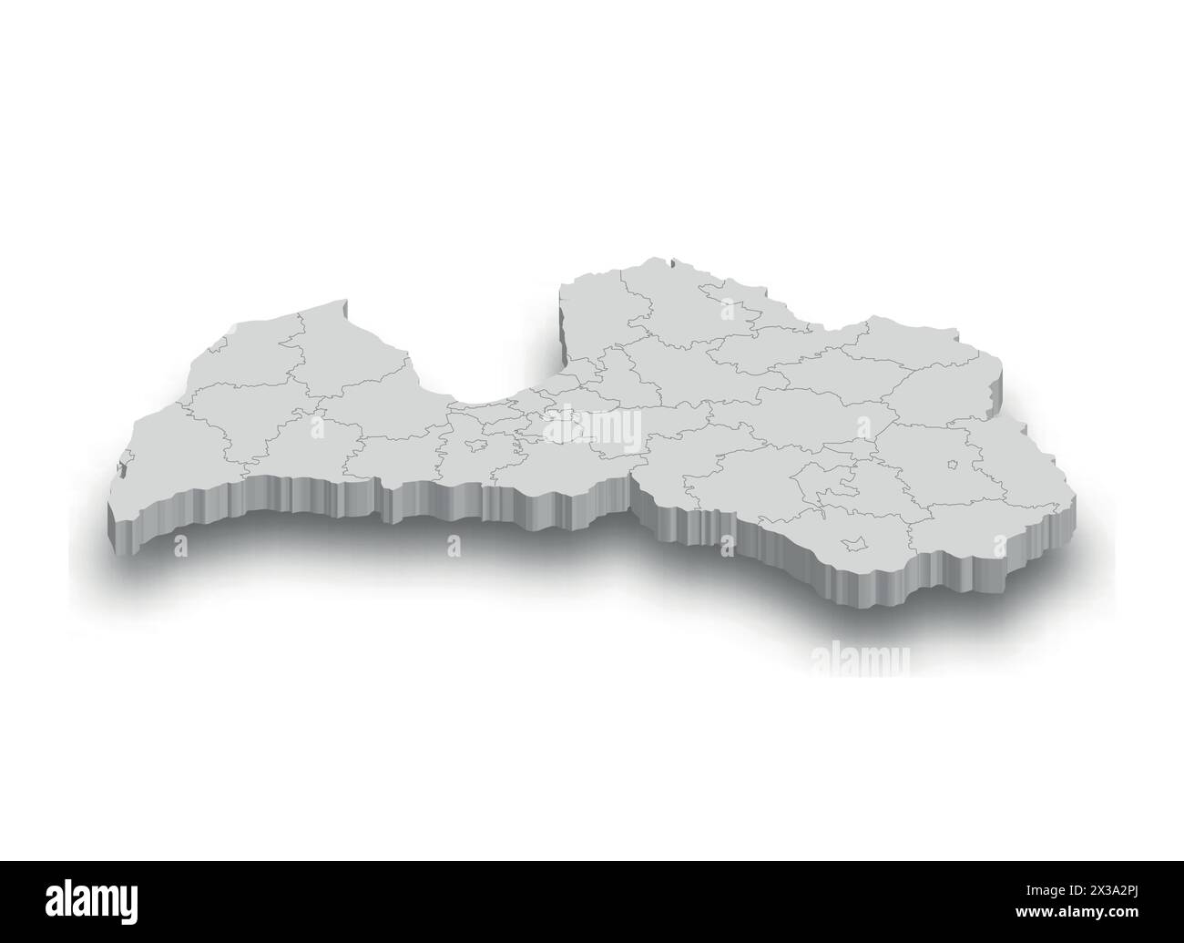 Lettonia mappa 3d Immagini Vettoriali Stock - Alamy