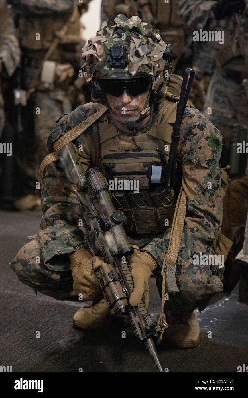 Christopher Wasilewski del corpo dei Marines degli Stati Uniti con ...