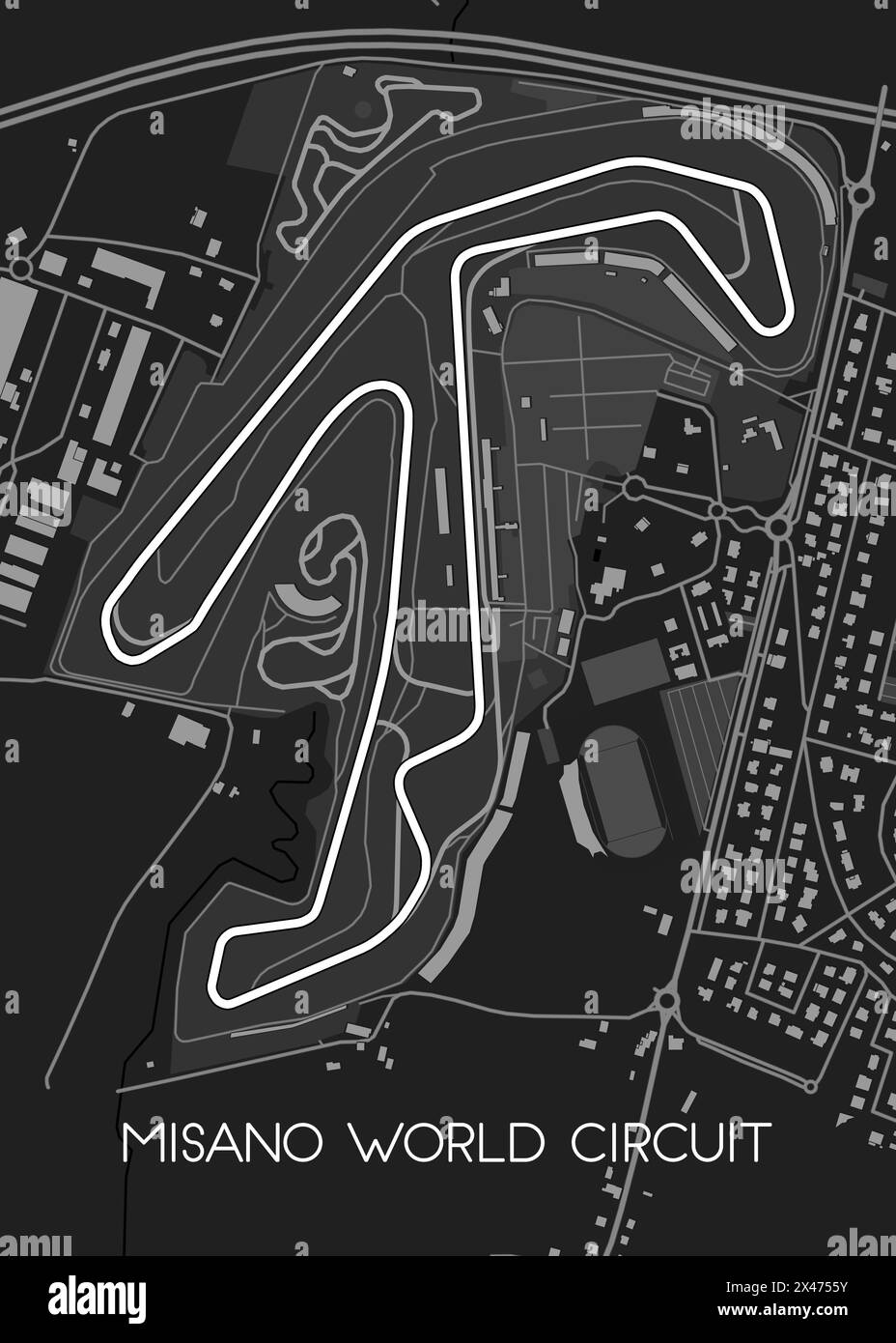 Circuito mondiale di misano Foto e Immagini Stock in Bianco e Nero - Alamy