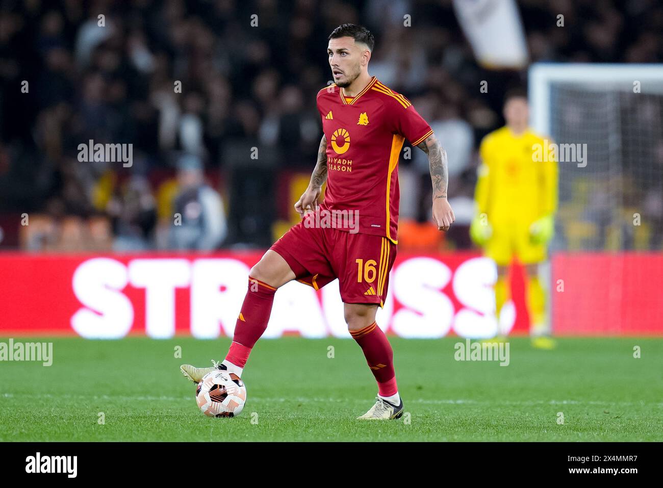 Leandro Paredes dell'AS Roma durante la semifinale di UEFA Europa ...