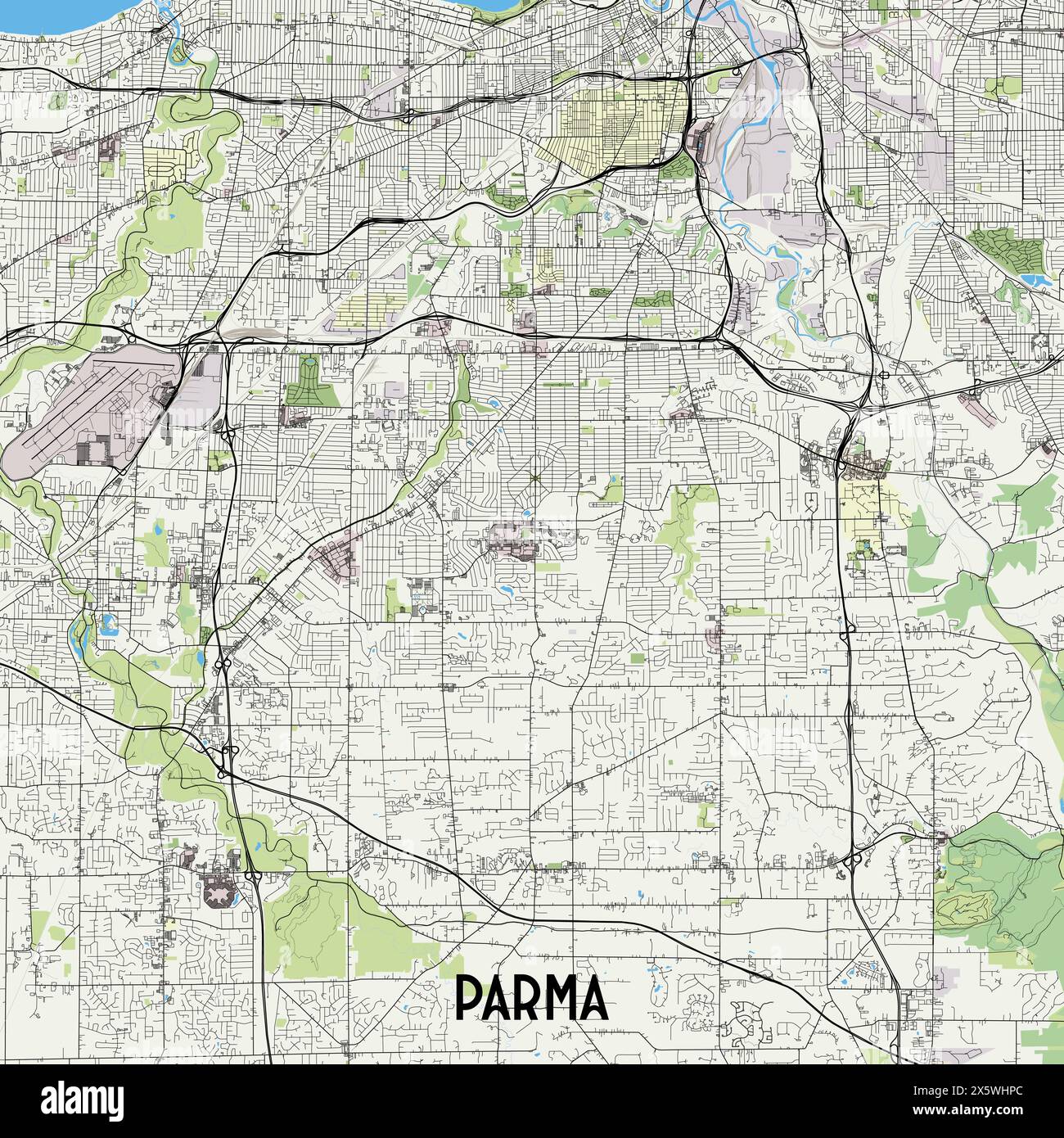 Map of parma Immagini Vettoriali Stock - Alamy