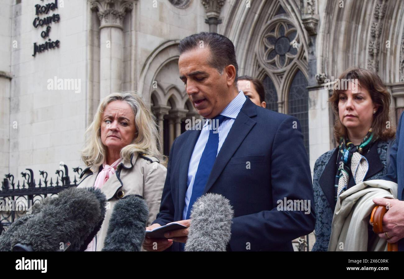 Londra, Regno Unito. 14 maggio 2024. I genitori di Grace o'Malley-Kumar ...