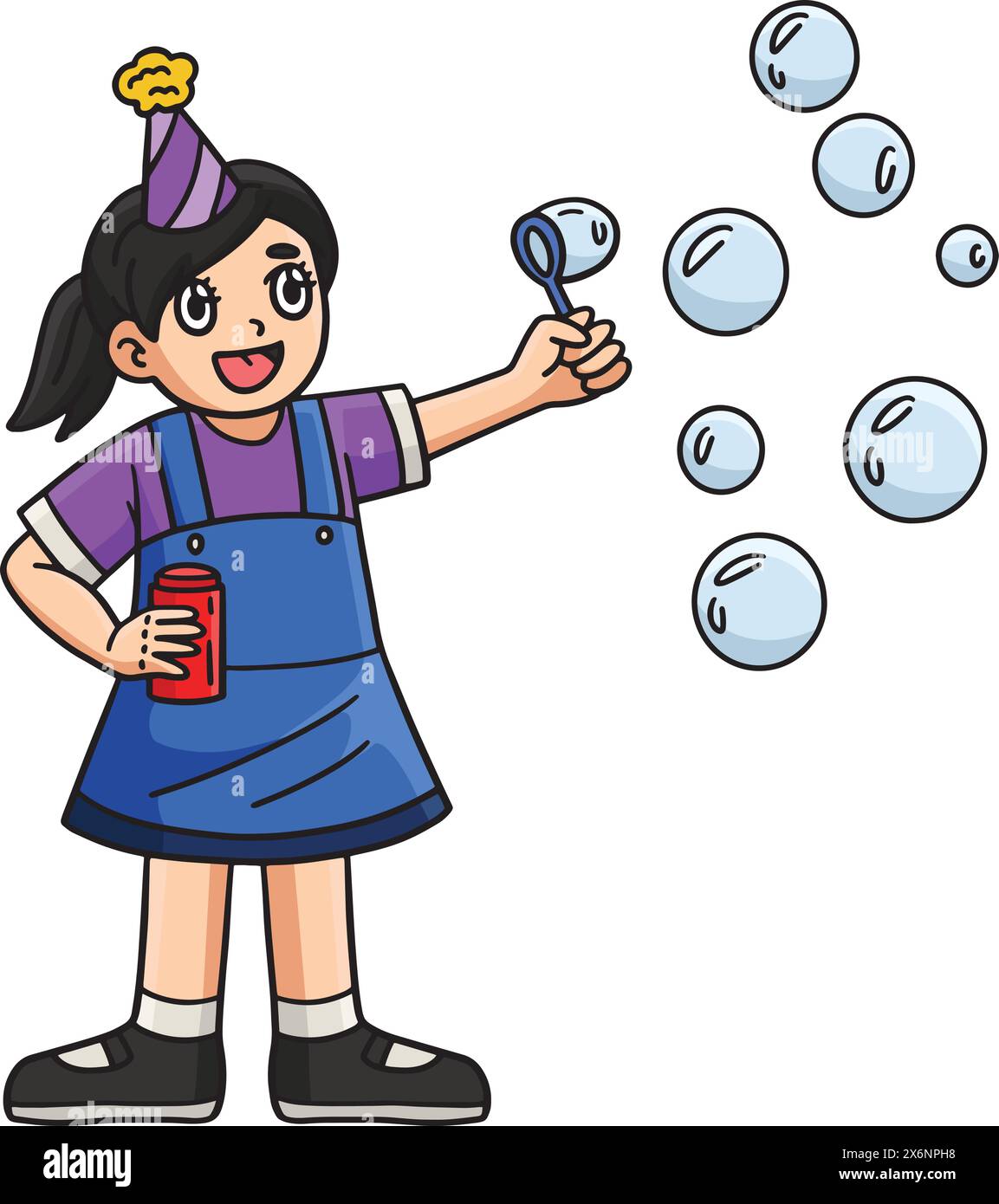 Blowing bubbles image cartoon immagini e fotografie stock ad alta ...