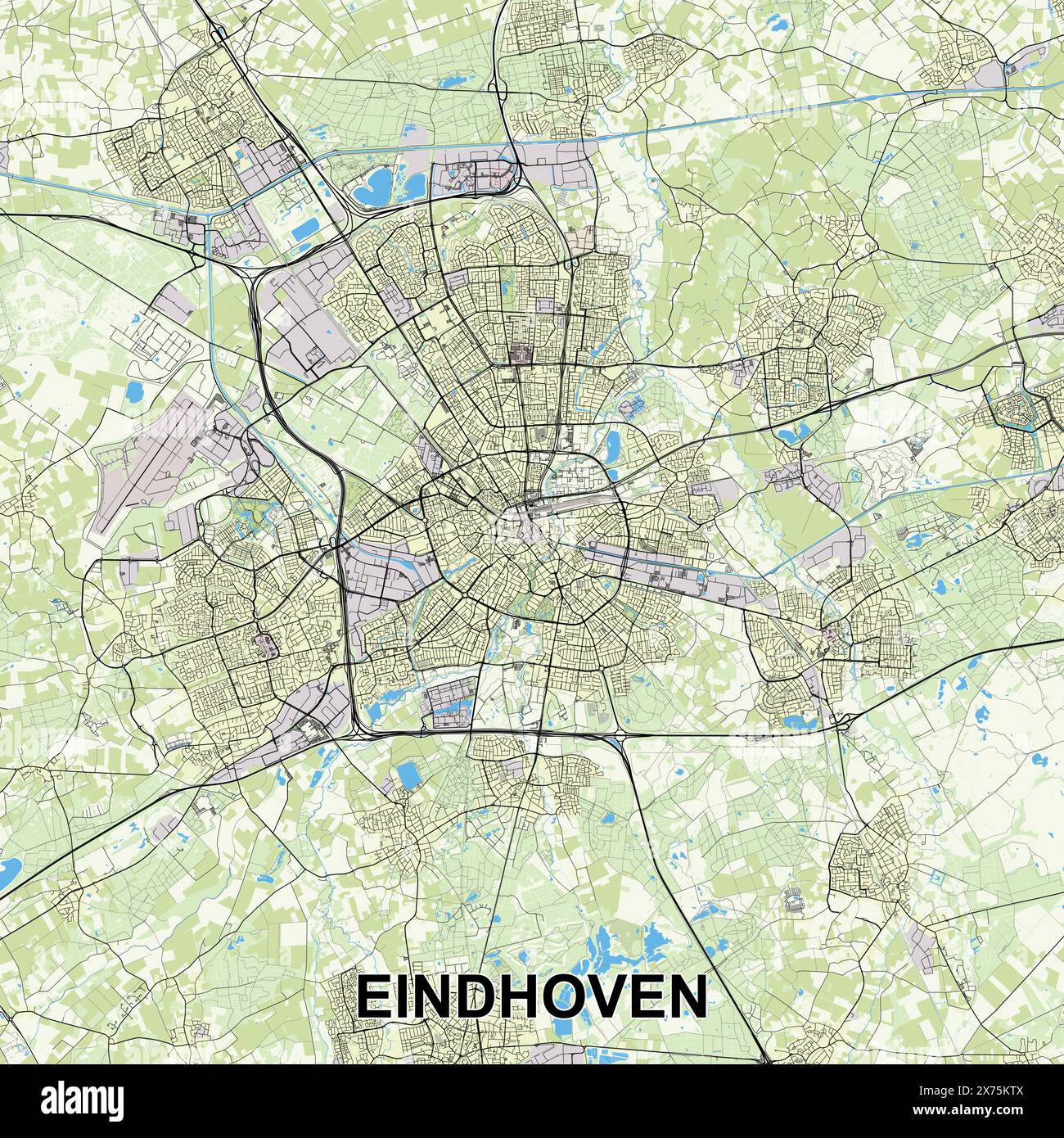 Mappa di eindhoven Immagini Vettoriali Stock - Alamy