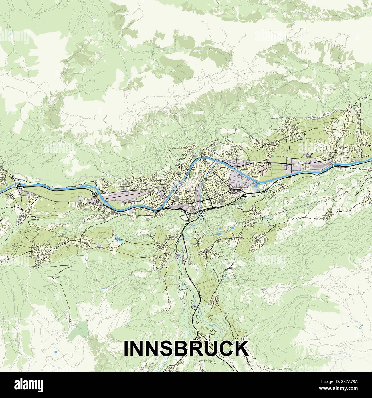 Innsbruck street map immagini e fotografie stock ad alta risoluzione ...
