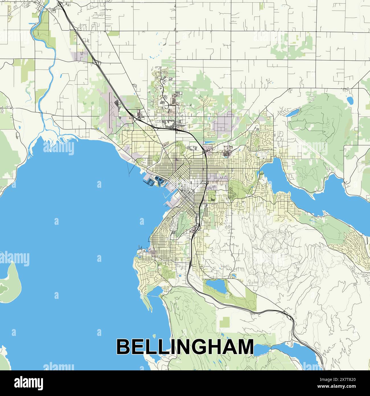 Mappa di bellingham Immagini Vettoriali Stock - Alamy