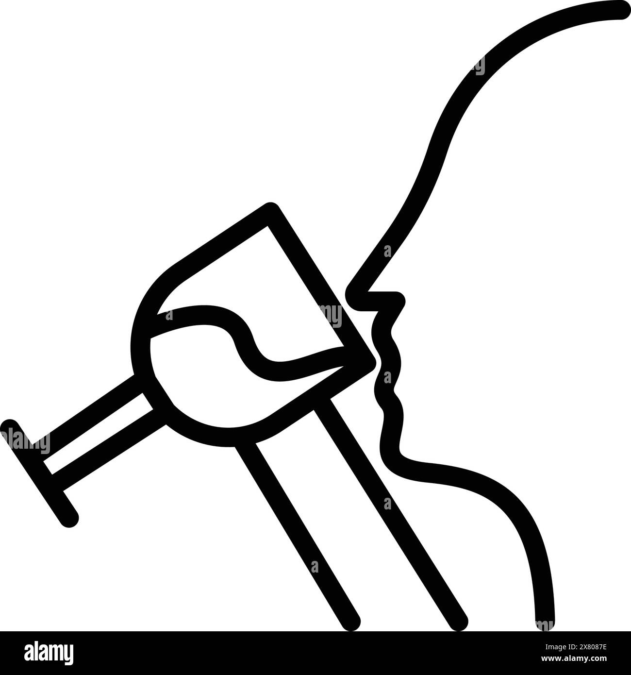 Simbolo del sorso Foto e Immagini Stock in Bianco e Nero - Alamy