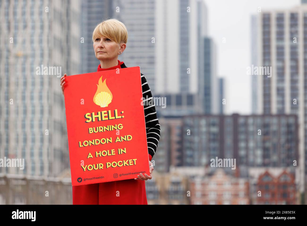 21 maggio 2024. North Greenwich, Londra, Regno Unito. Protesta alla ...