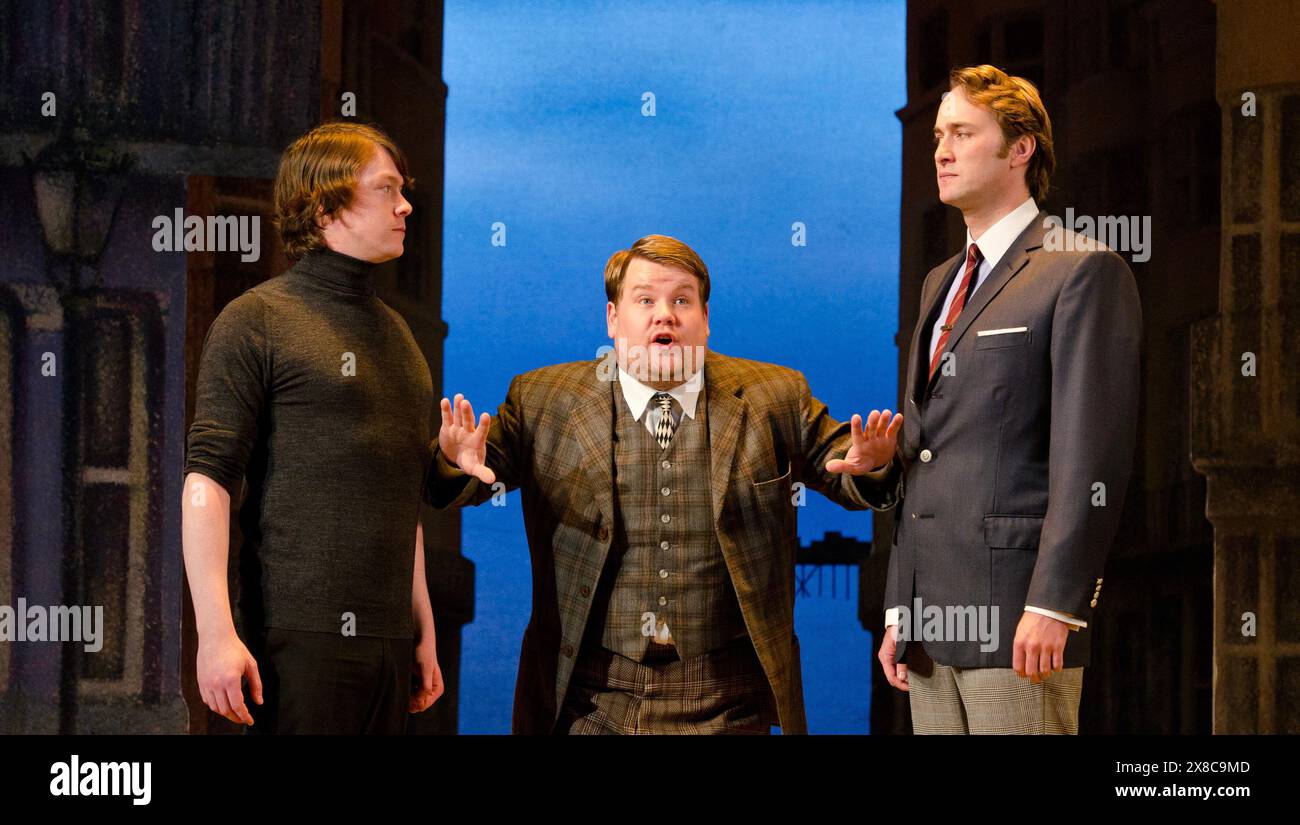 l-r: Daniel Rigby (Alan Dangle), James Corden (Francis Henshall ...