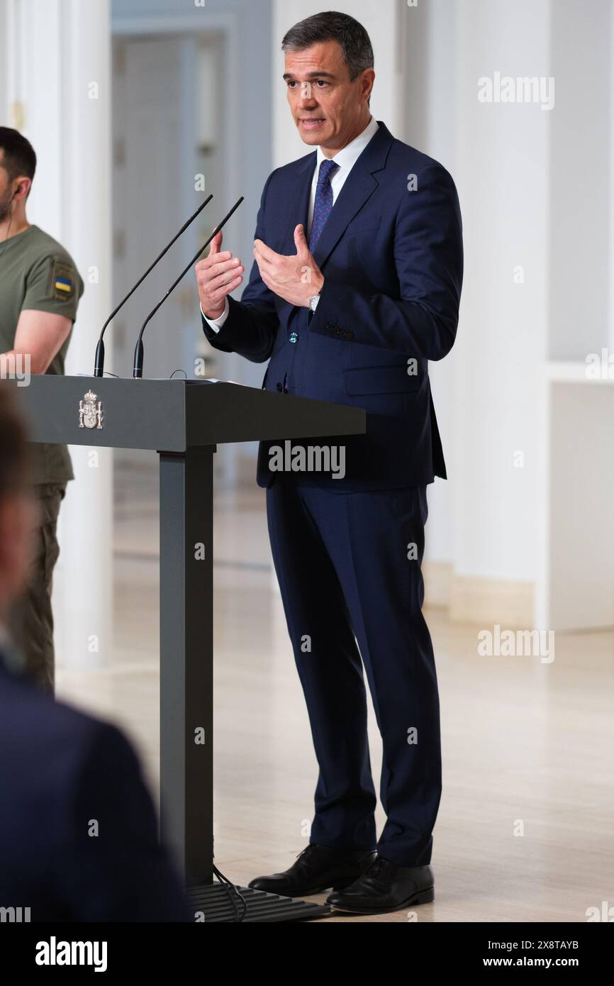 Il primo ministro Pedro Sanchez riceve il presidente ucraino Volodimir ...