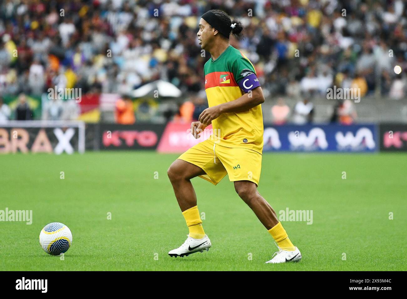 Rio de Janeiro, Brasile, 27 maggio 2024. Il calciatore Ronaldinho ...