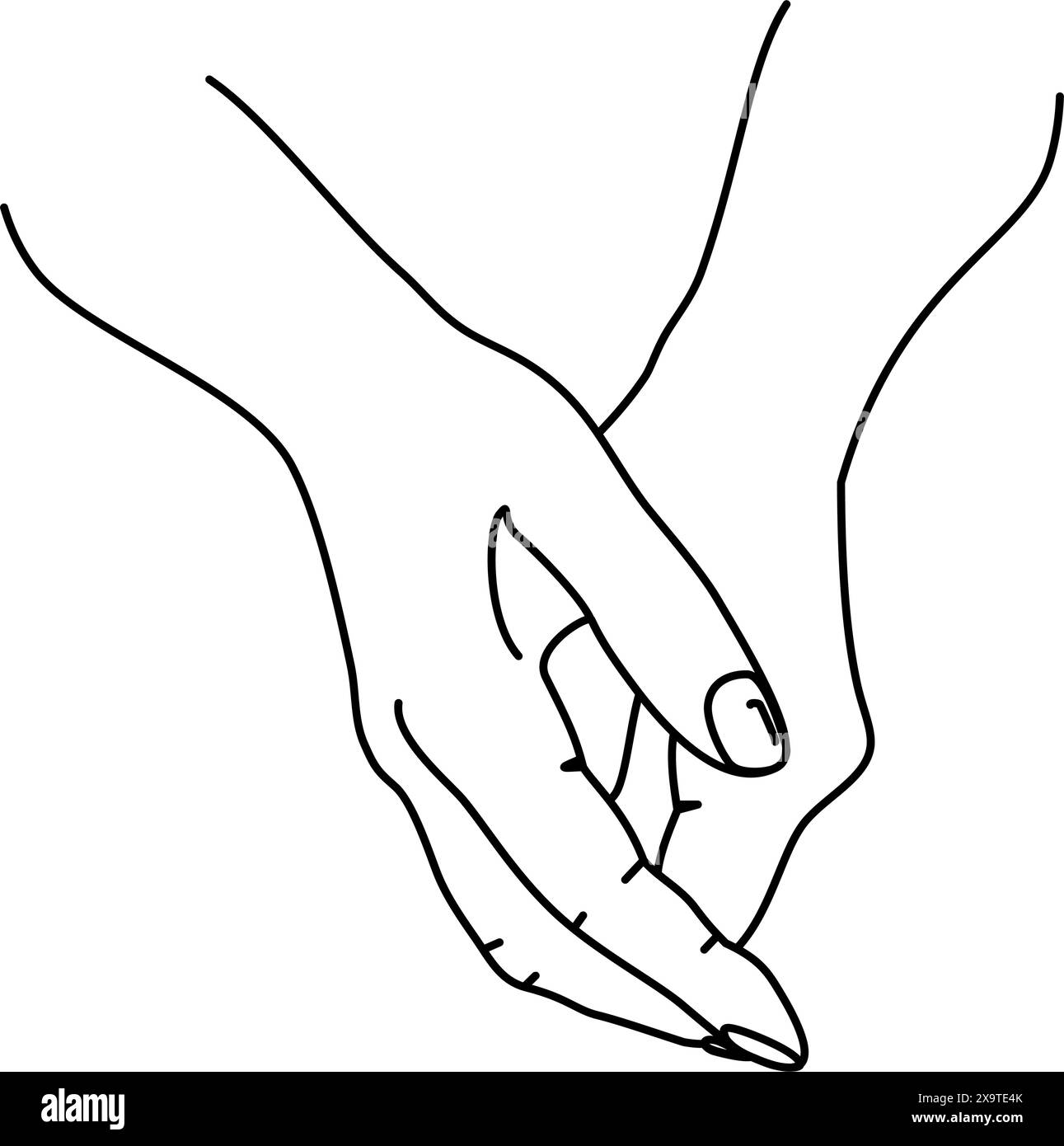 Hand clasped Immagini Vettoriali Stock - Alamy