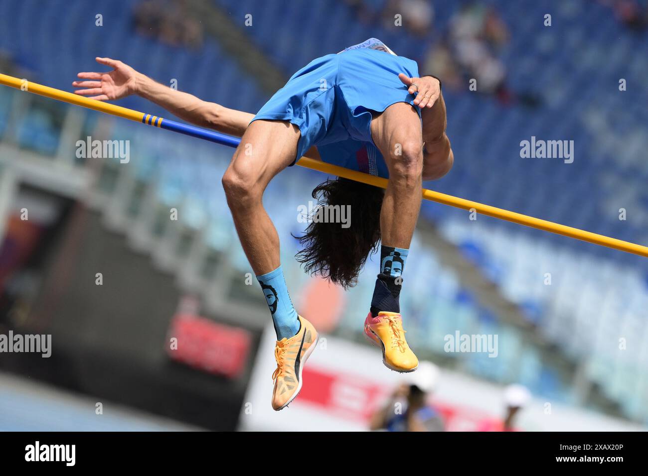 Roma, Italia. 9 giugno 2024. Gianmarco Tamberi qualifica per il salto ...