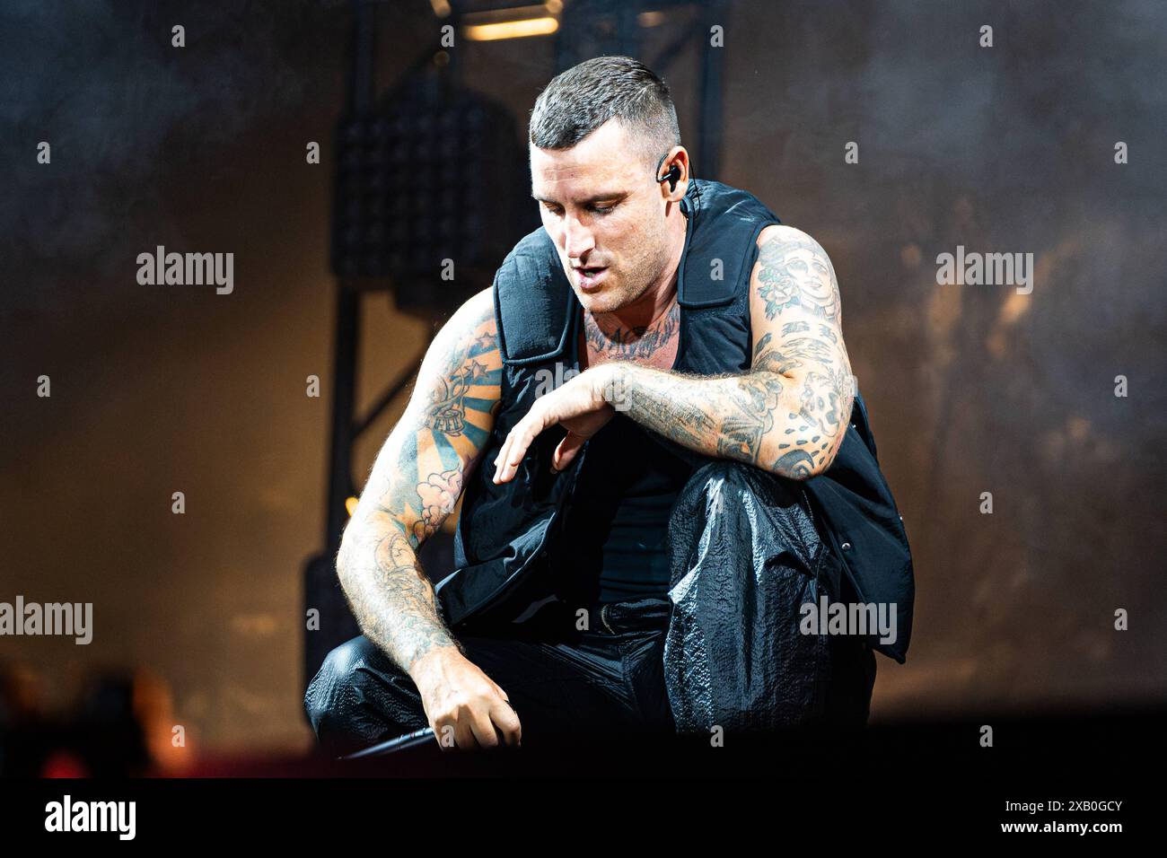 Der australische Sänger Winston McCall von der Band Parkway Drive bei ...