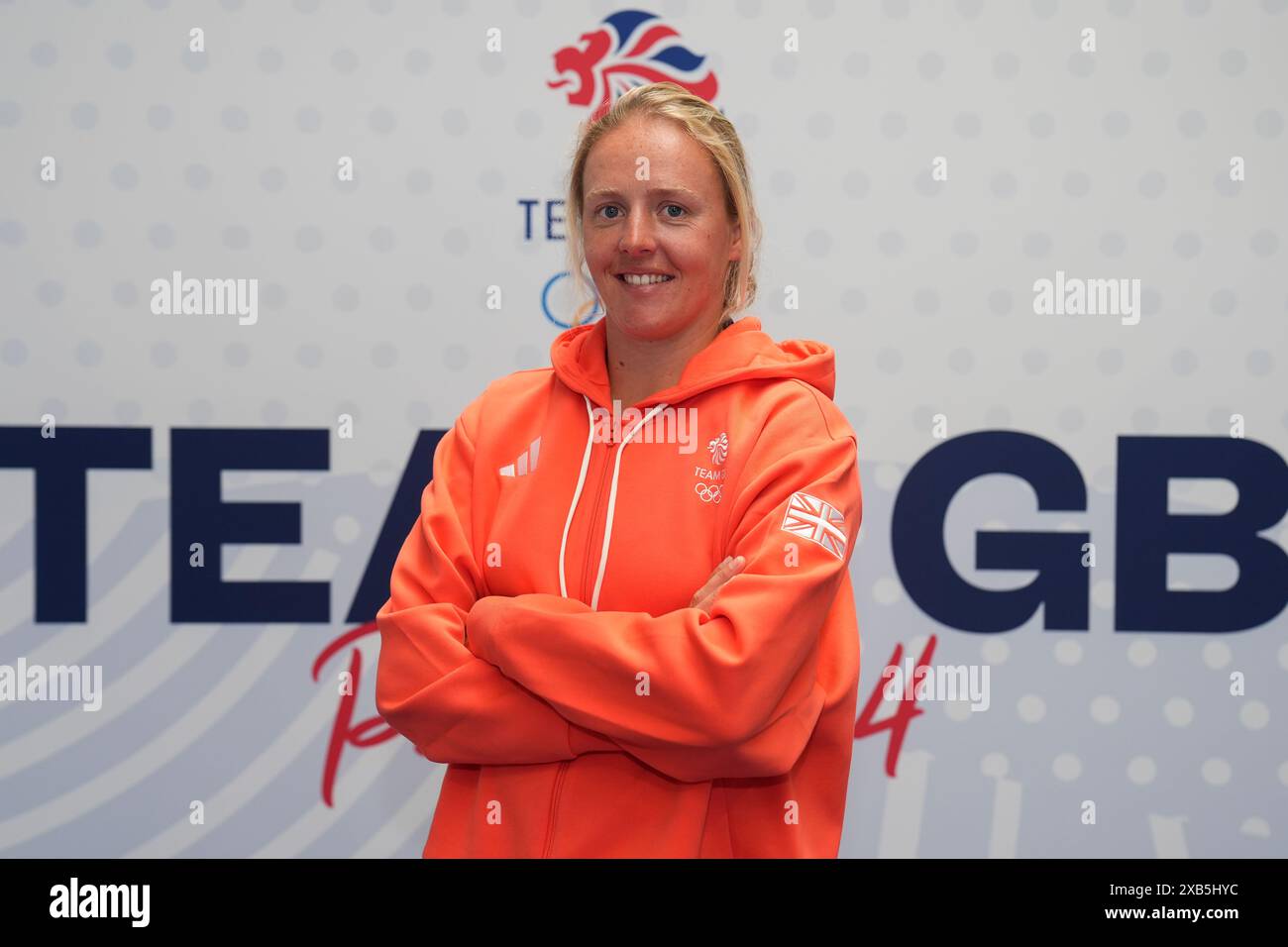 Emma Wilson durante una sessione di preparazione del Team GB per Parigi ...