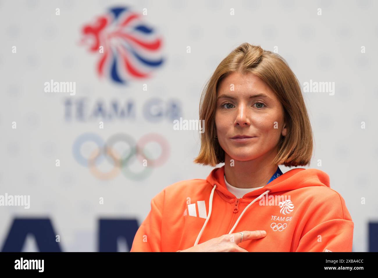 Beth Potter durante una sessione del Team GB in vista delle Olimpiadi ...