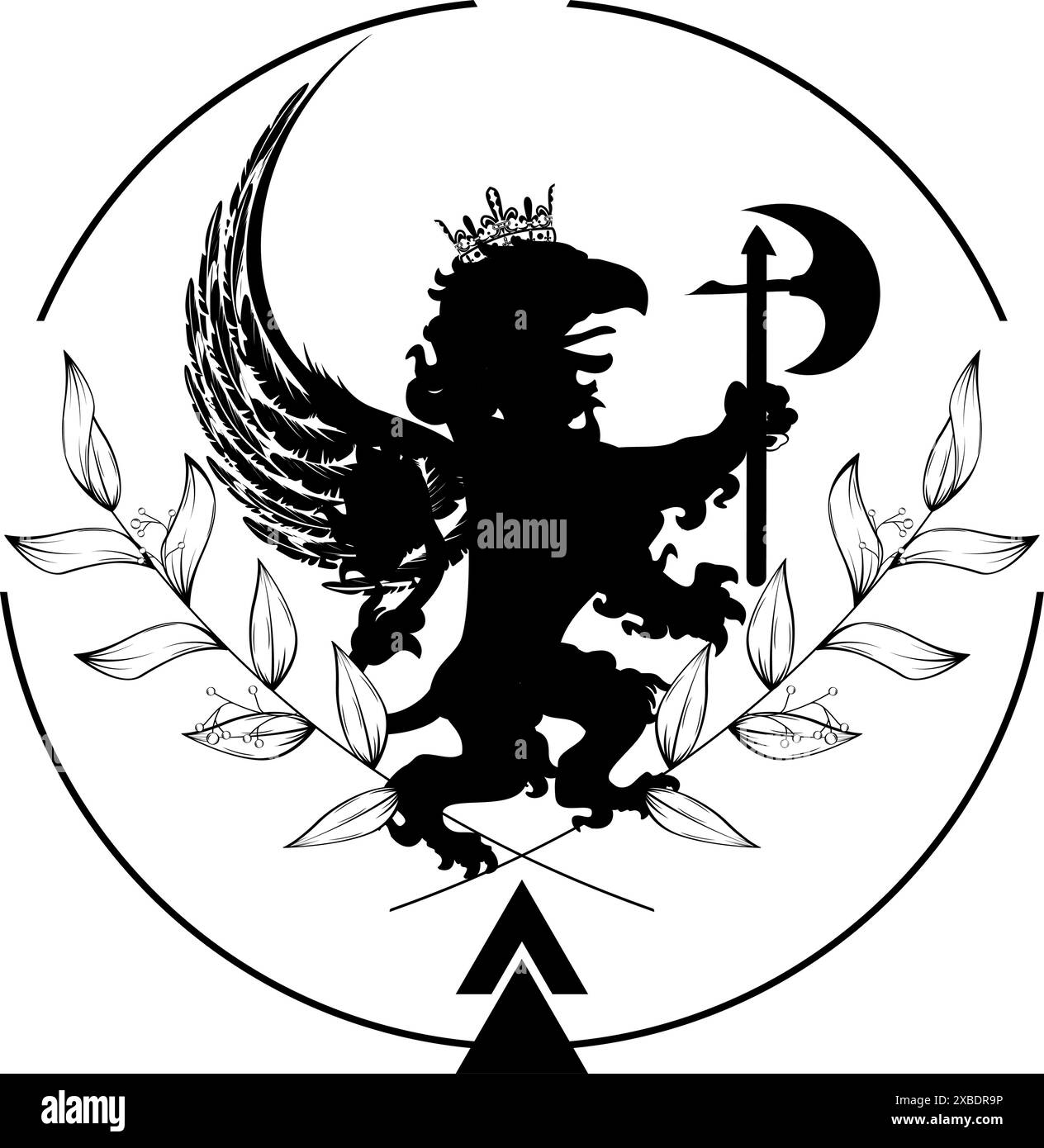 Emblema aquila stemma Foto e Immagini Stock in Bianco e Nero - Alamy