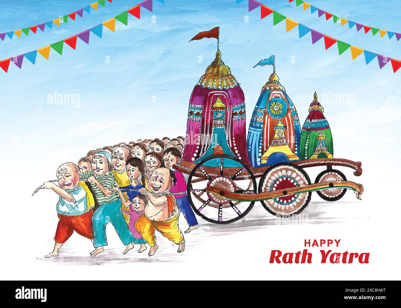 Puri rath yatra odisha Immagini Vettoriali Stock - Alamy