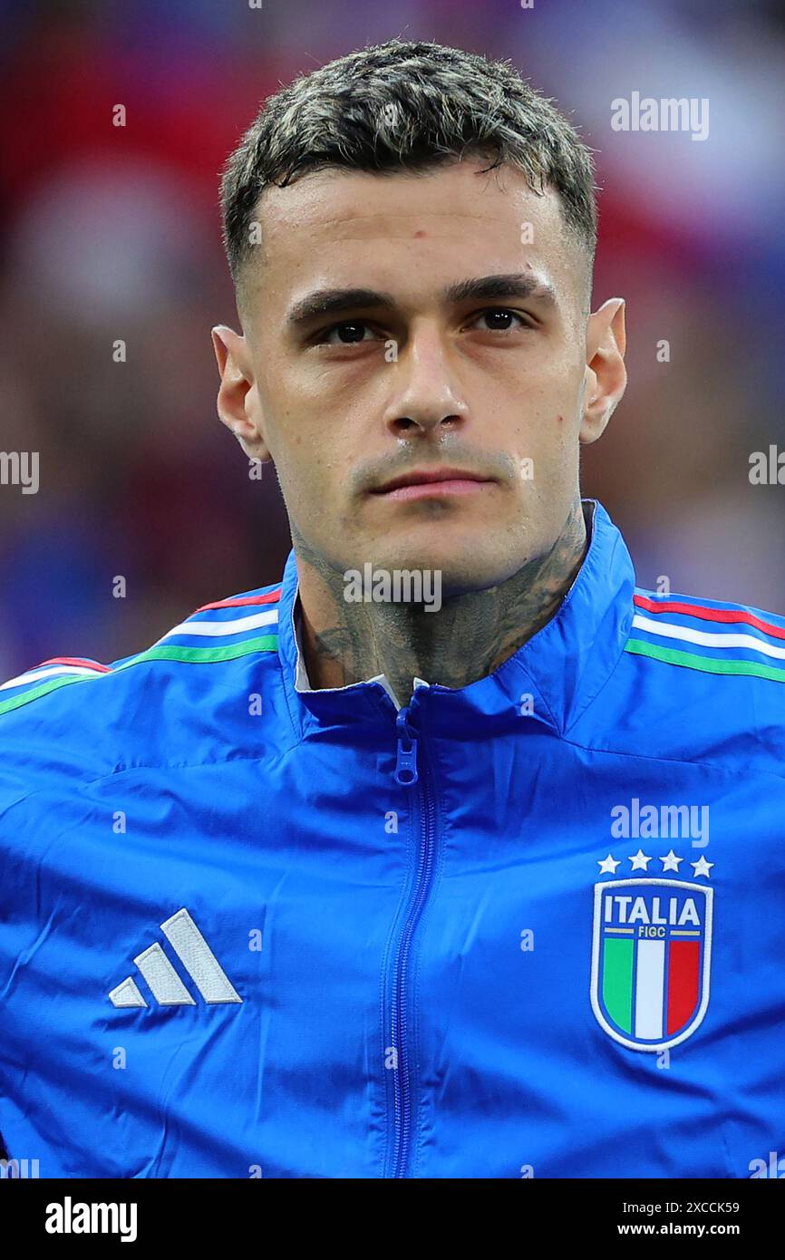 Gianluca Scamacca in occasione della partita di calcio a gironi B di ...