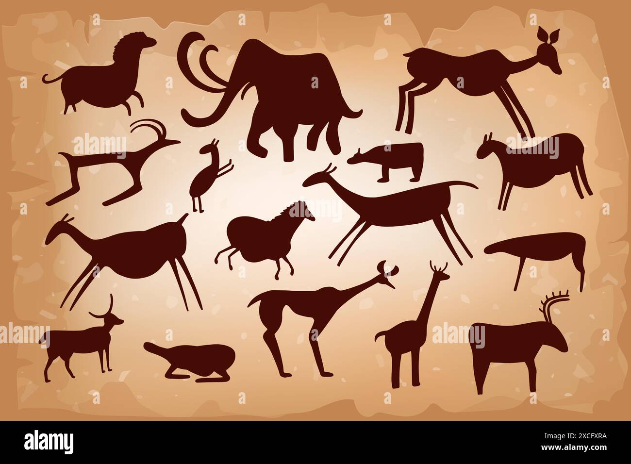 Pinturas rupestres animales Immagini Vettoriali Stock - Alamy