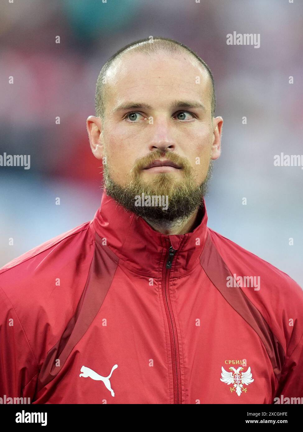 Il portiere serbo Predrag Rajkovic prima della partita UEFA Euro 2024 ...