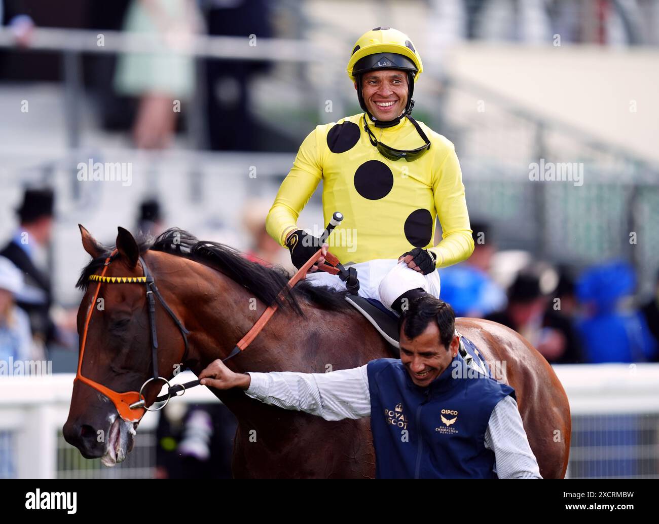 Sean Levey a bordo della Rosallion dopo aver vinto il St James's Palace ...