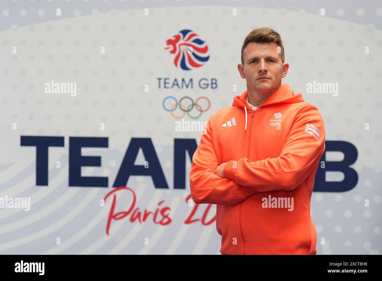 Sam Ward durante una sessione del Team GB per le Olimpiadi di Parigi ...